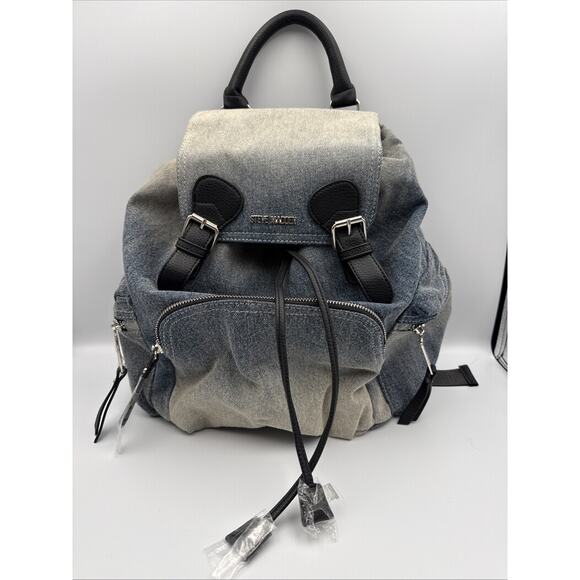 Steve Madden | Bags | Steve Madden Blue And Black Backpack With Rugged ...